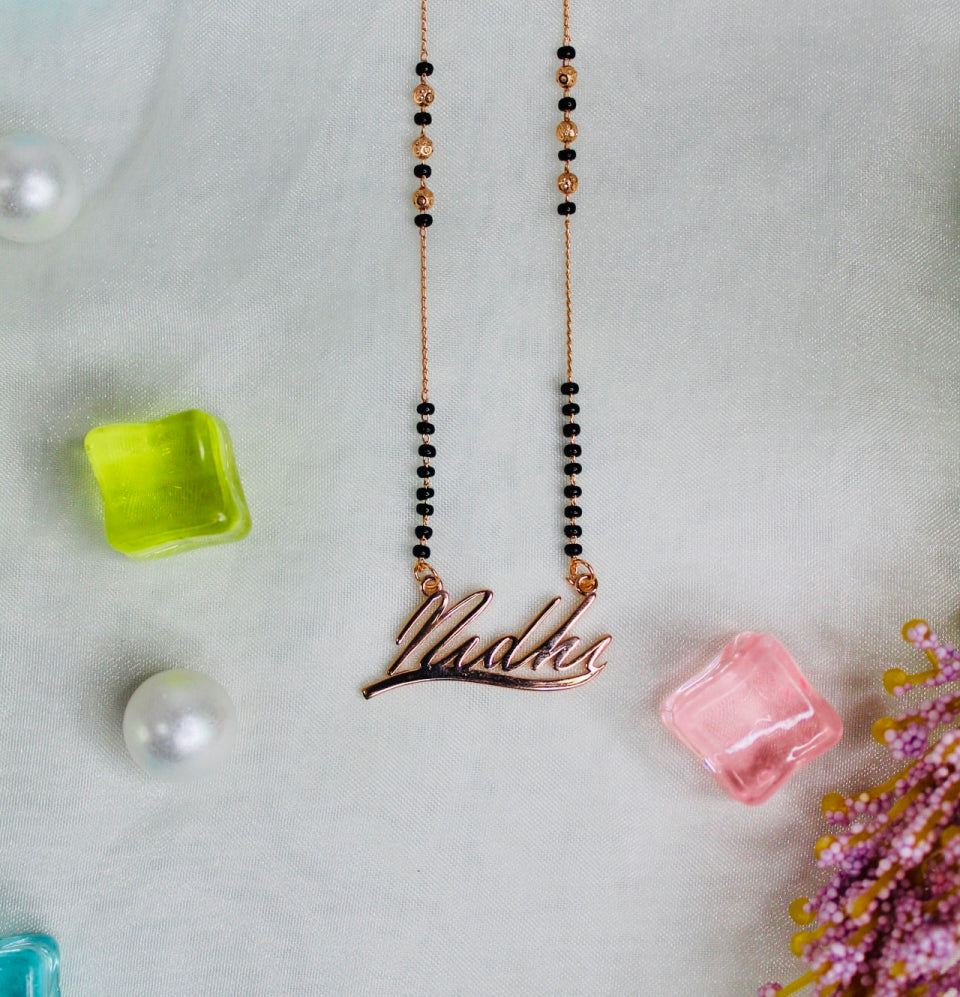 Elegant Personalized Name Mangalsutra – Custom Gift